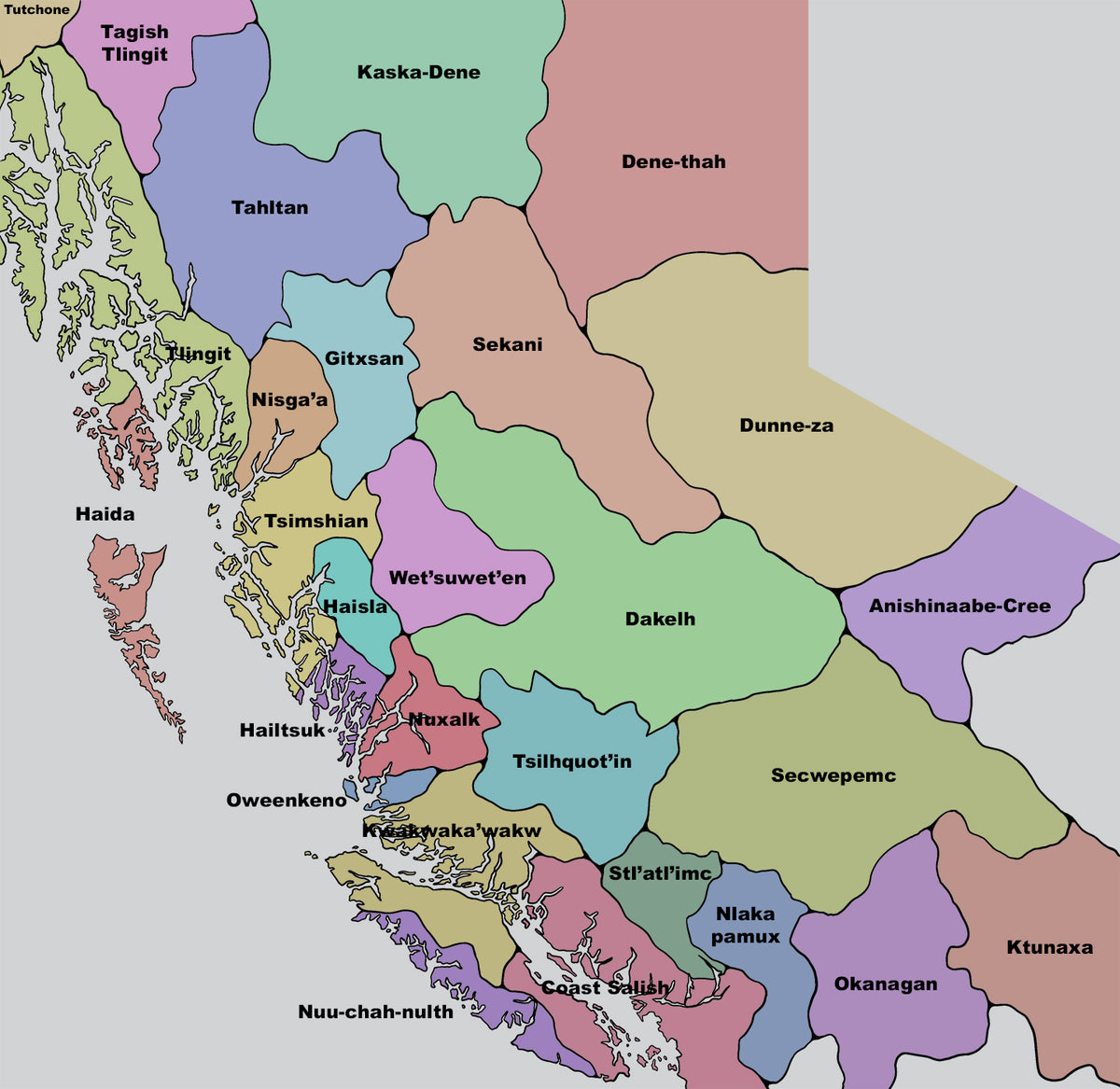 B.C. Indigenous Nations (Map)